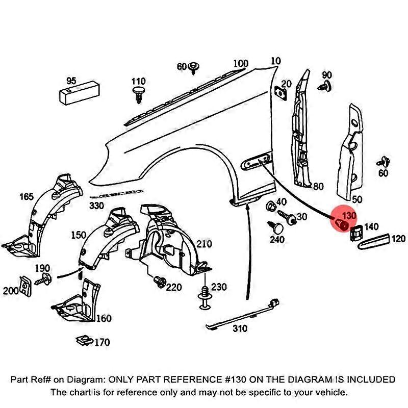 10PCS Body Side Moulding Trim Grommet Clip Fastener Fits Mercedes Benz ...