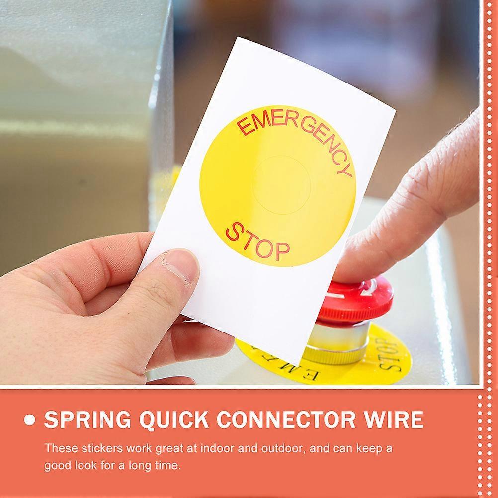 10Pcs Emergency Stop Label Decals Industrial Machinery Electrical ...