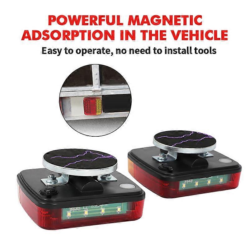 Magnetic Wireless LED Truck Tail Light Trailer Rear Taillight Signal ...