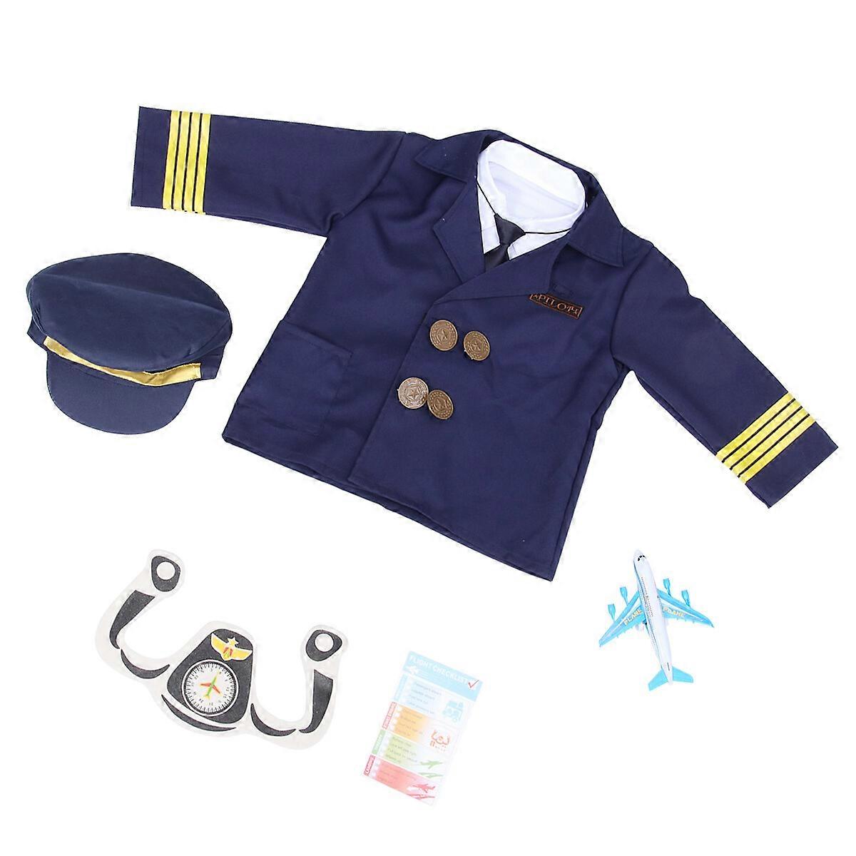Kids Pilot Uniform Props Sets Cosplay Pilot Clothes for Fancy Ball ...