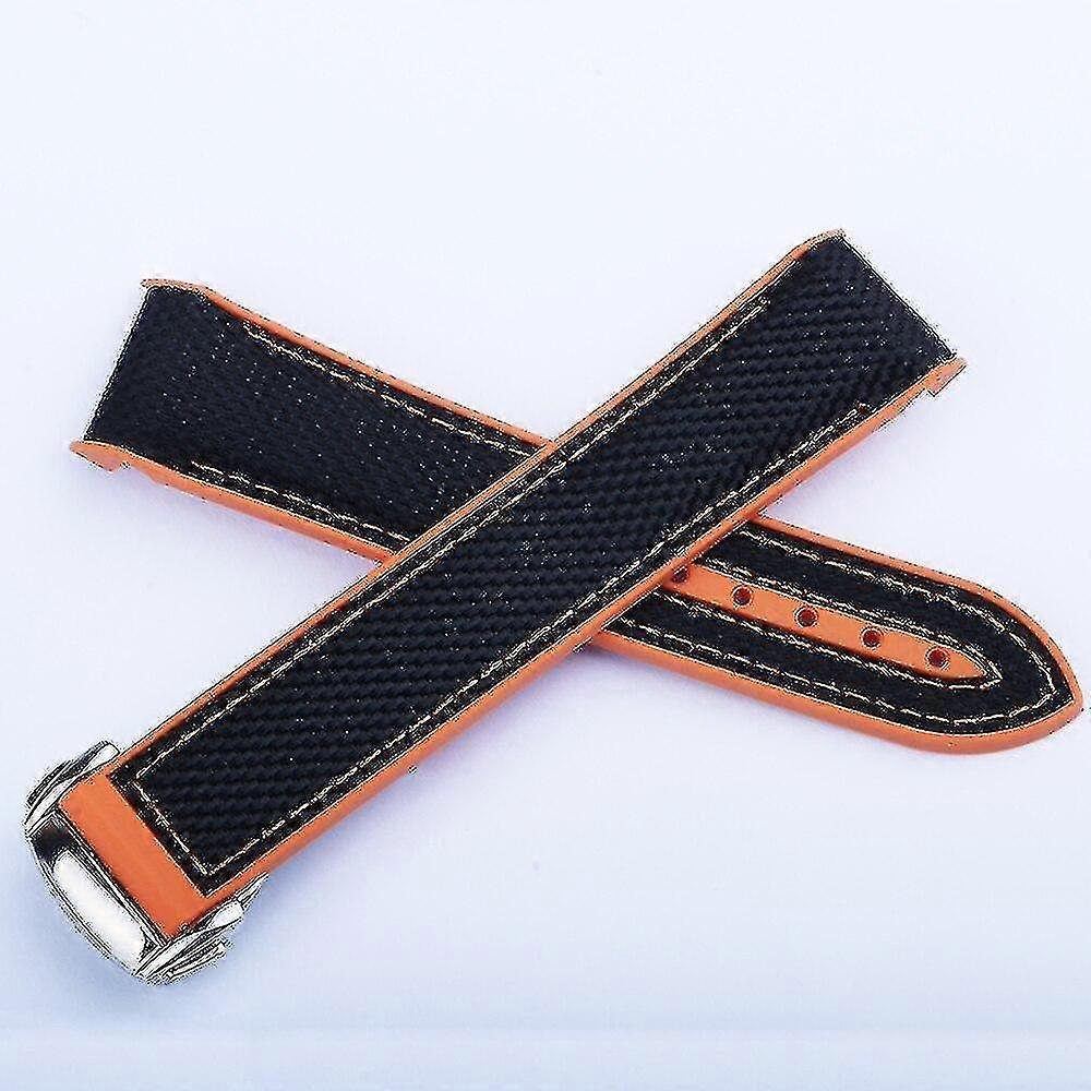 Orange Rubber Watch Band Strap For Omega Seamaster Planet Ocean XH ...