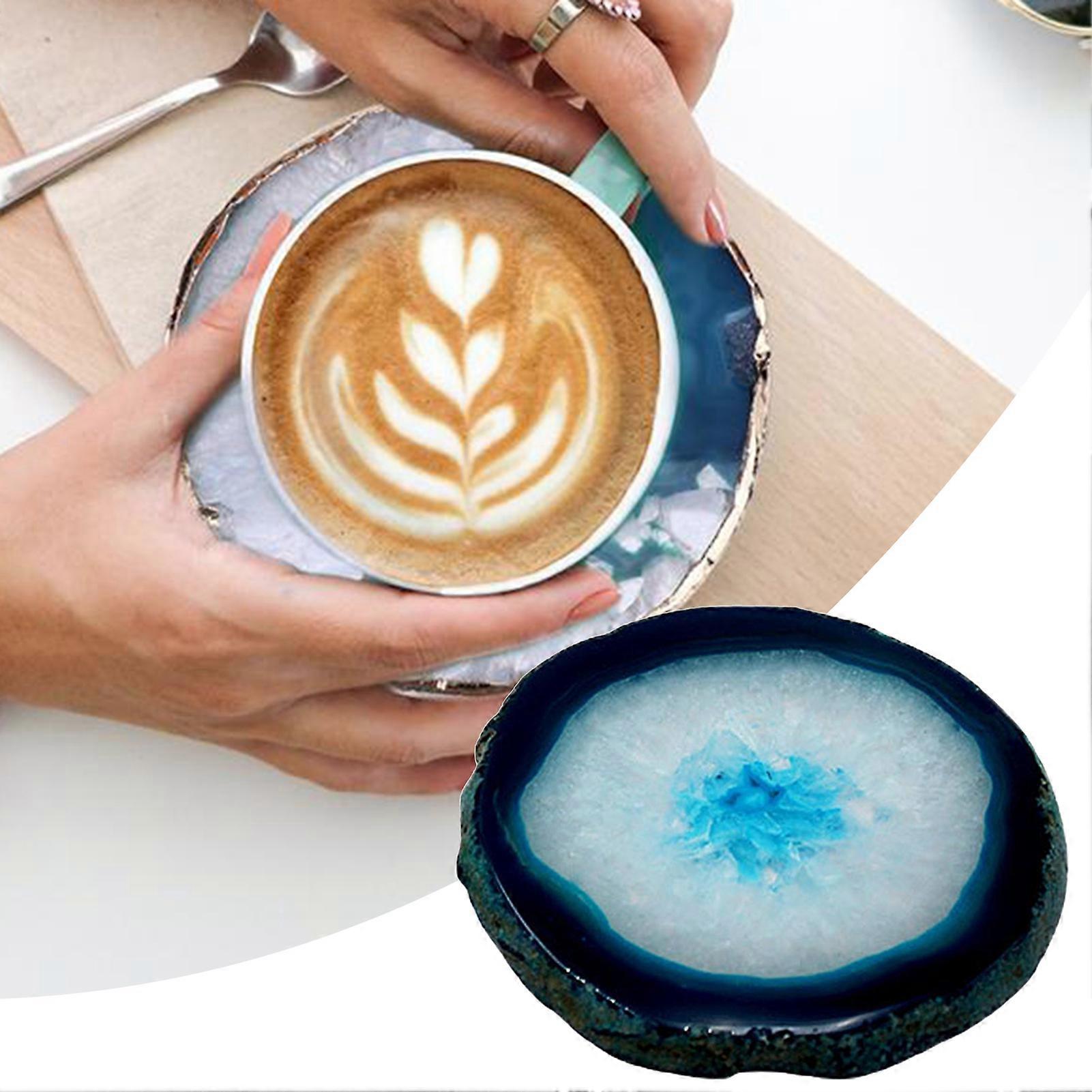 Polished Dyed Coaster Compact Stone Natural Agate Sliced Coaster ...