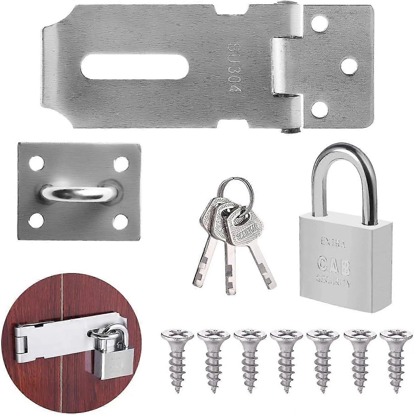Security Hasps Lockable Hasps With Padlock, Stainless Steel Bolt Lock ...