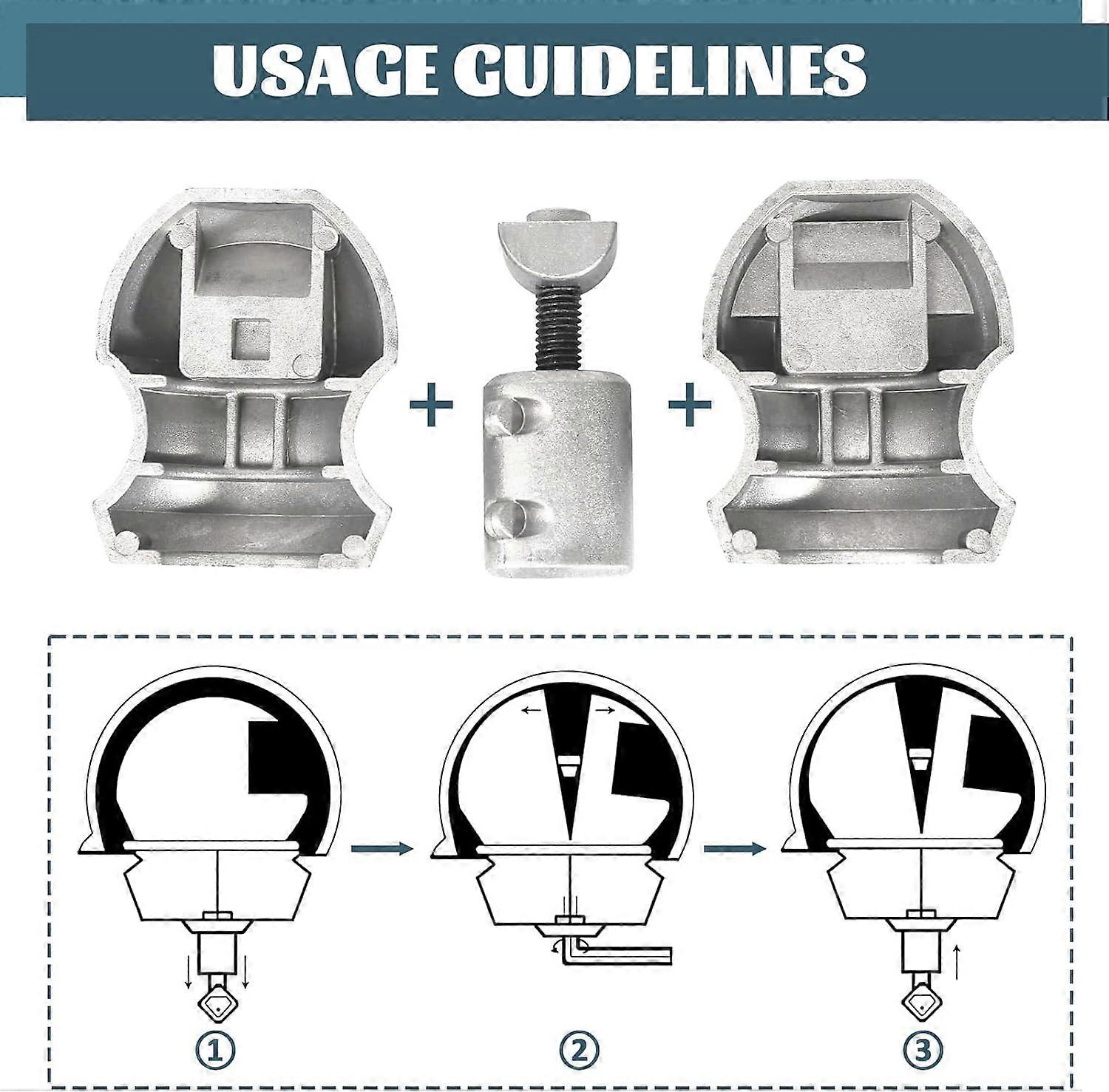Trailer lock anti theft device for ball hitch trailer hitch ball lock ...