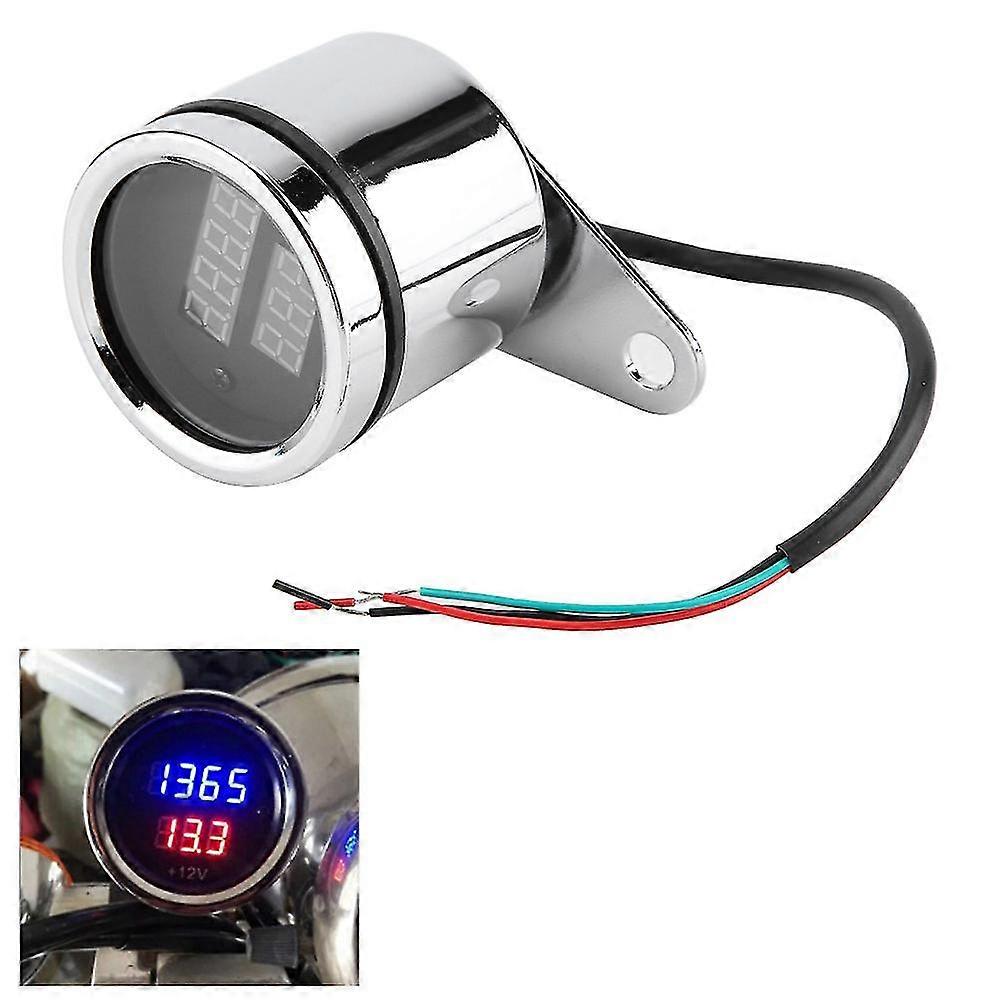 Tachometer Gauge,2 in 1 Motorcycle Motorcycle Speedometer Tachometer ...