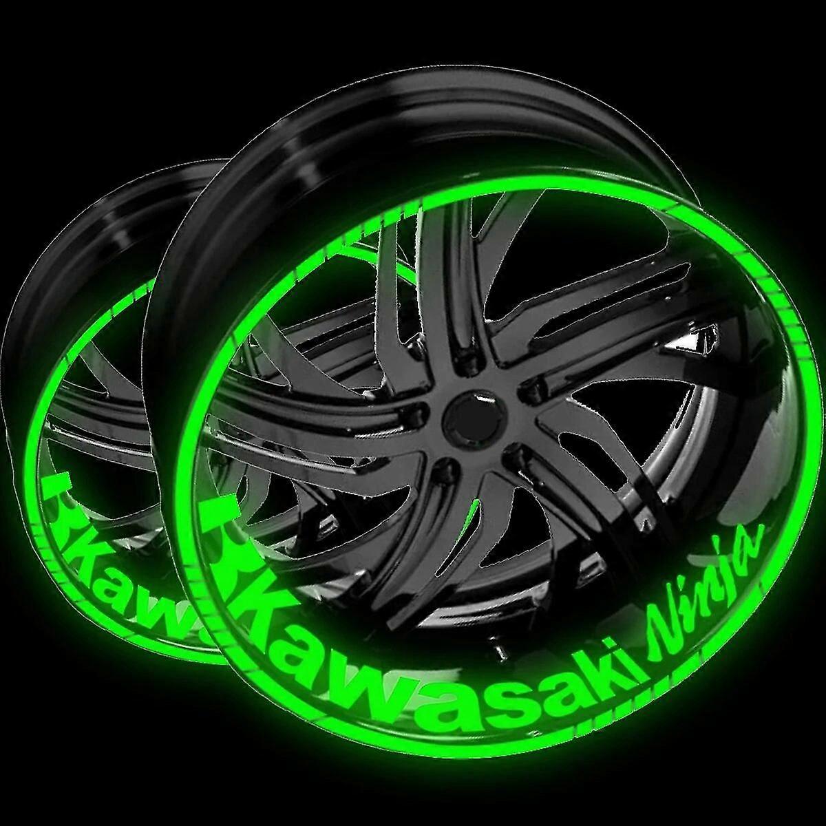 For Kawasaki Ninja Wheel Sticker Reflective Rim Decal Zx6r Zx10r Zx9r ...