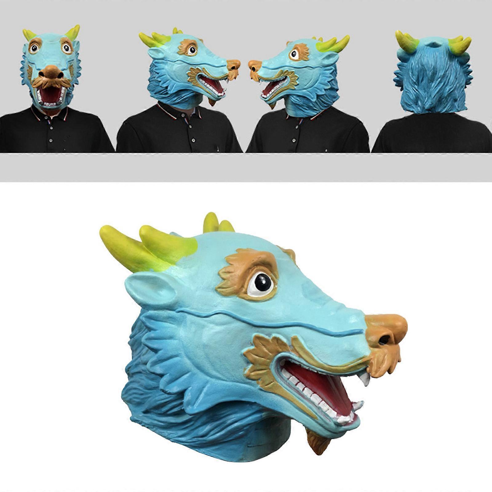 Funny Novelty Mask Dragon Mask Latex Full Head Animal Mask for ...