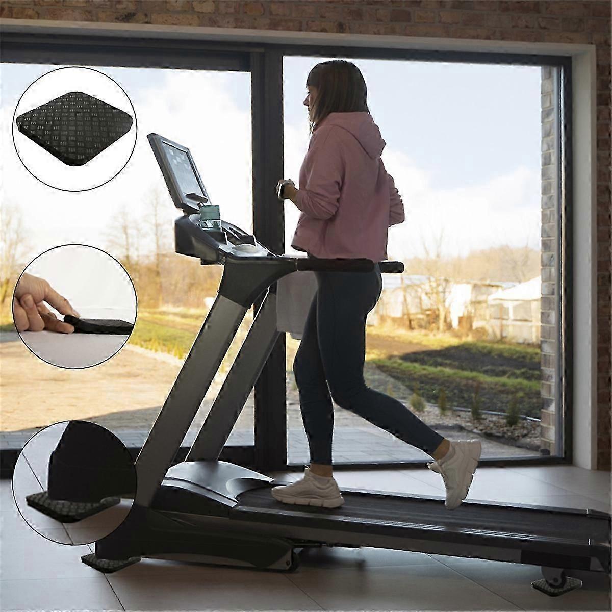 6PCS Treadmill Mat Pads,4x4x0.2inch Non-Slip Exercise Equipment Mat for ...