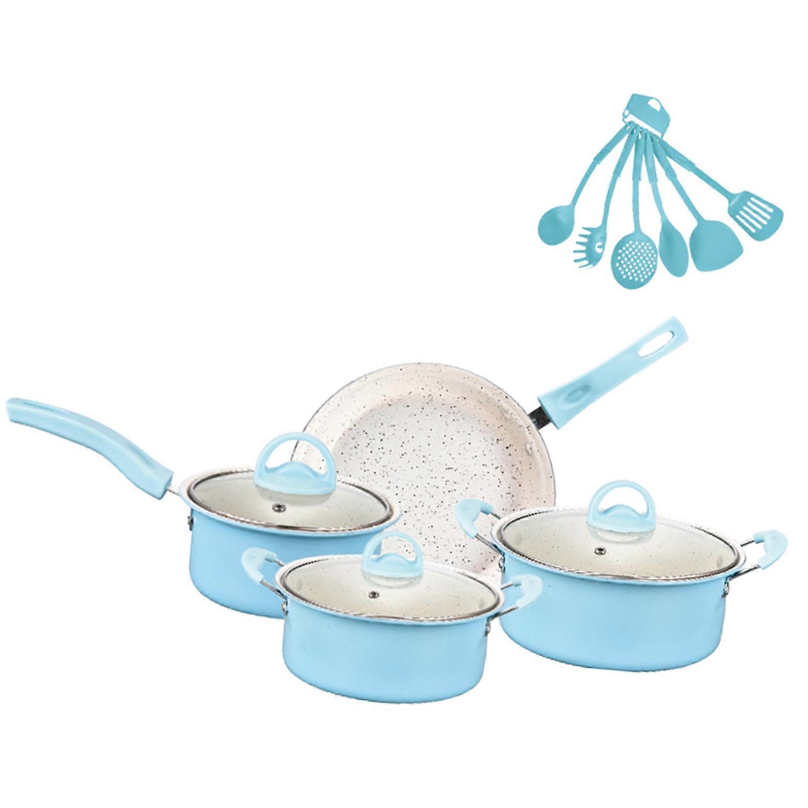 13-Piece Non-Stick Cookware Set Iron Pan Set Saucepan Frying Pan ...