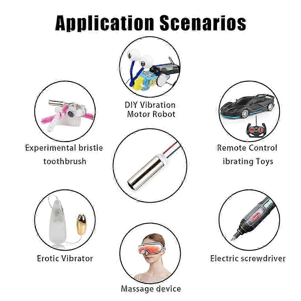 6PCS DC CorelessVibration Motor 7X25Mm Waterproof Vibration Motor 1-6V ...