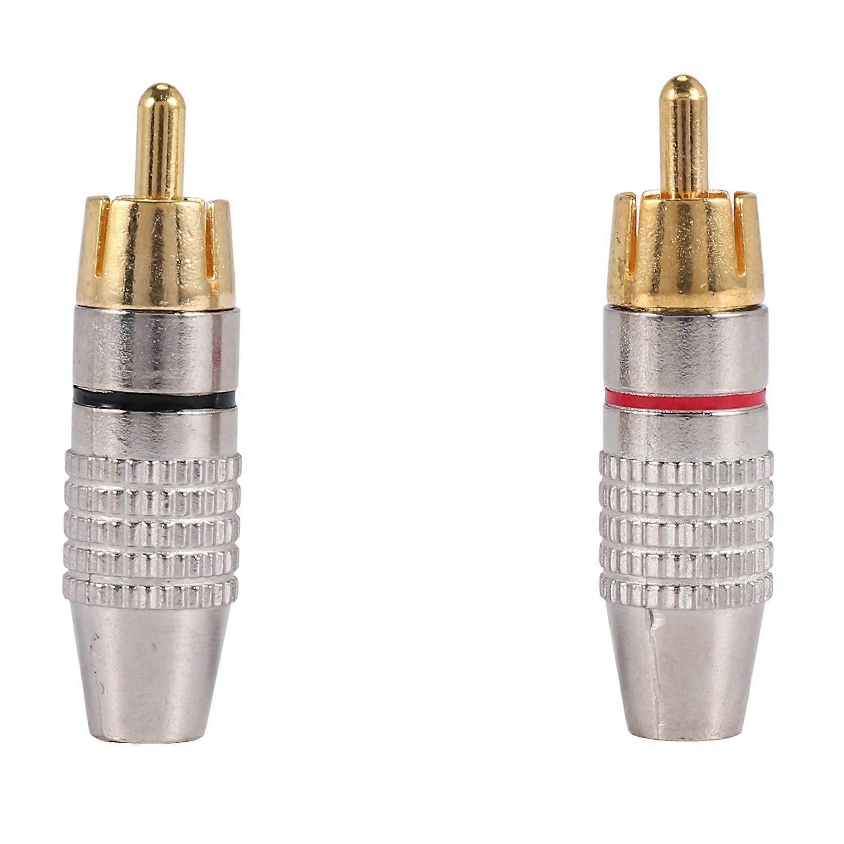 20 Pcs RCA Plug Audio Video Locking Cable Connector Gold Plated | Fruugo UK