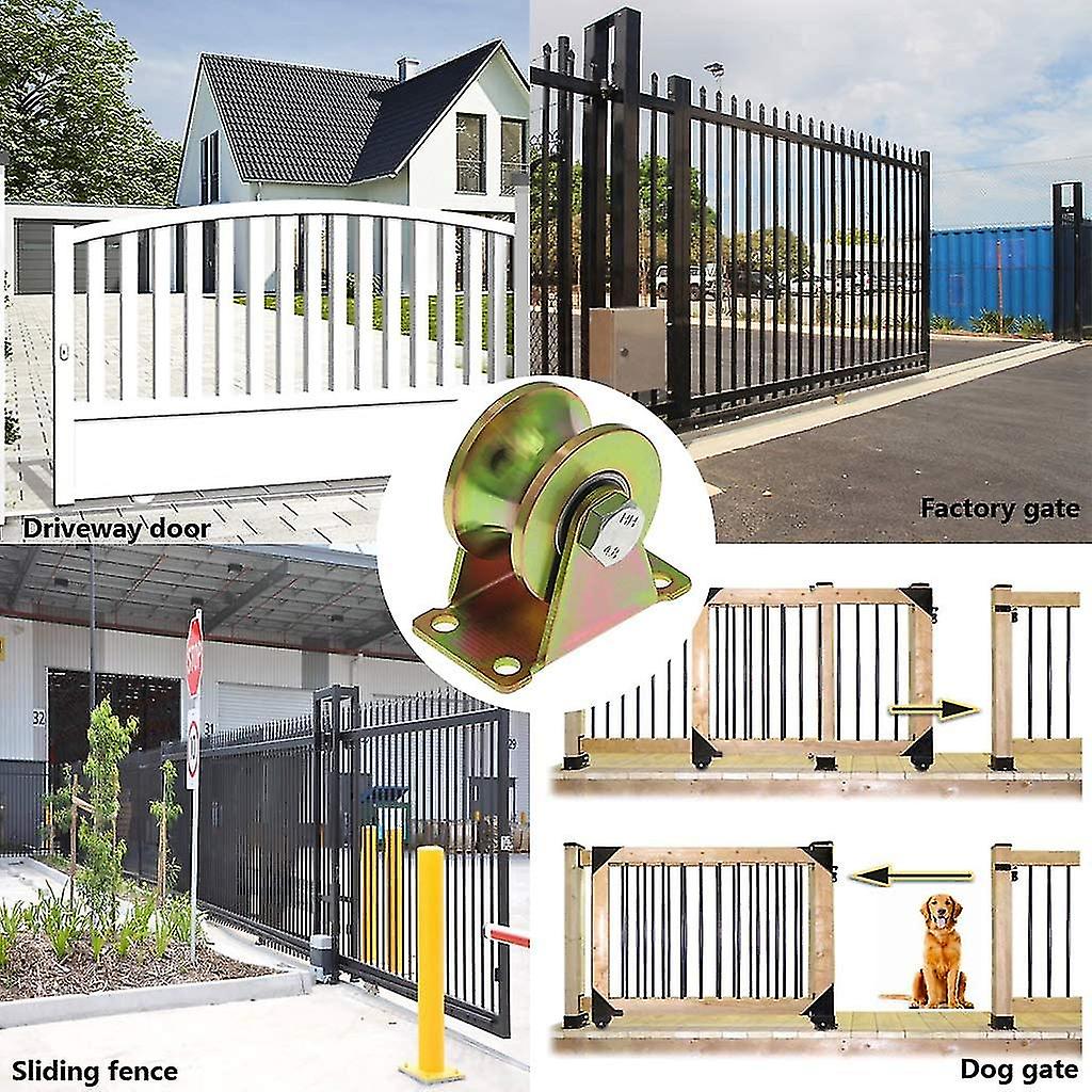 Pcs Sliding Gate Wheels 50mm, Steel Wheels With U Groove, U Groove ...