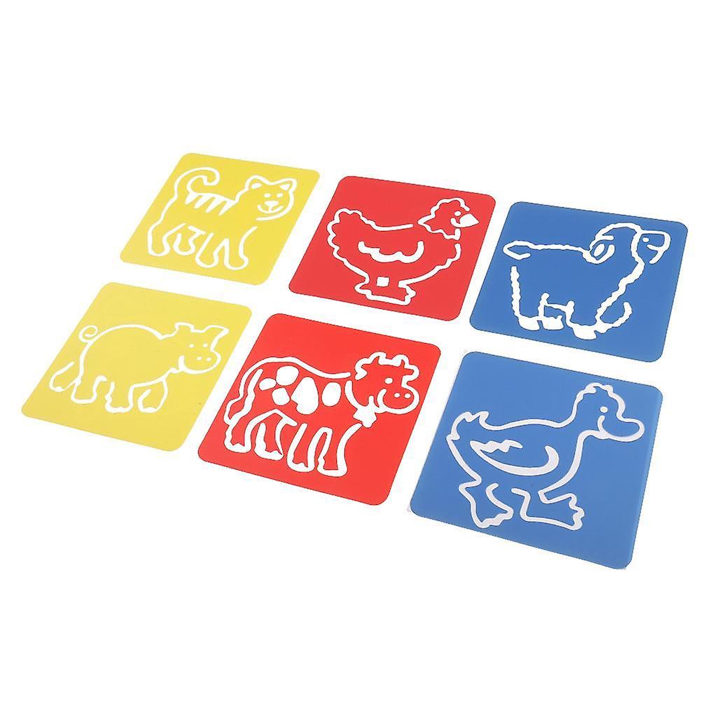 6 Pieces/Set Drawing Template Stencils Ruler for Kids DIY Crafts ...