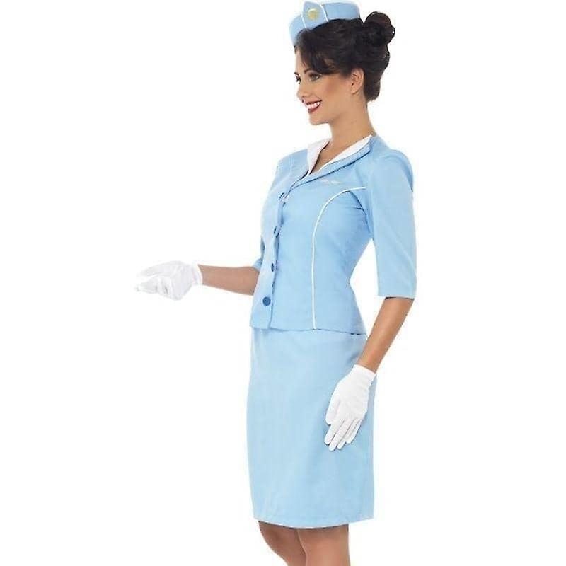 Air Hostess Costume Adult Blue 22117m | Fruugo UK