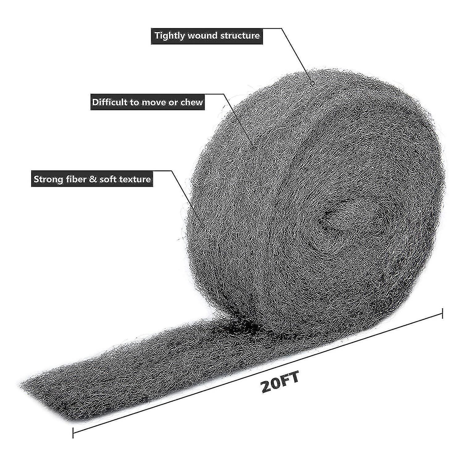 30ft Steel Wool Roll, Coarse Wire Filler Diy Kit, Hardware Cloth, Gap ...