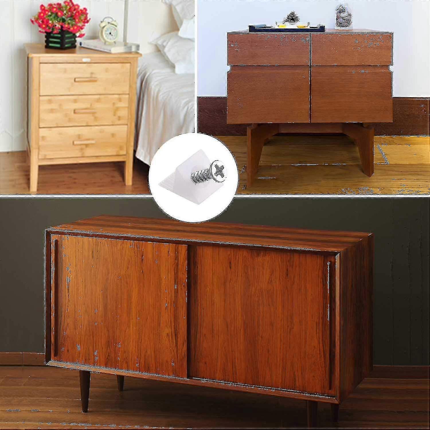 80 Pieces Drawer Brace Reinforcement Repair Wedges, Drawer Stabilizers ...