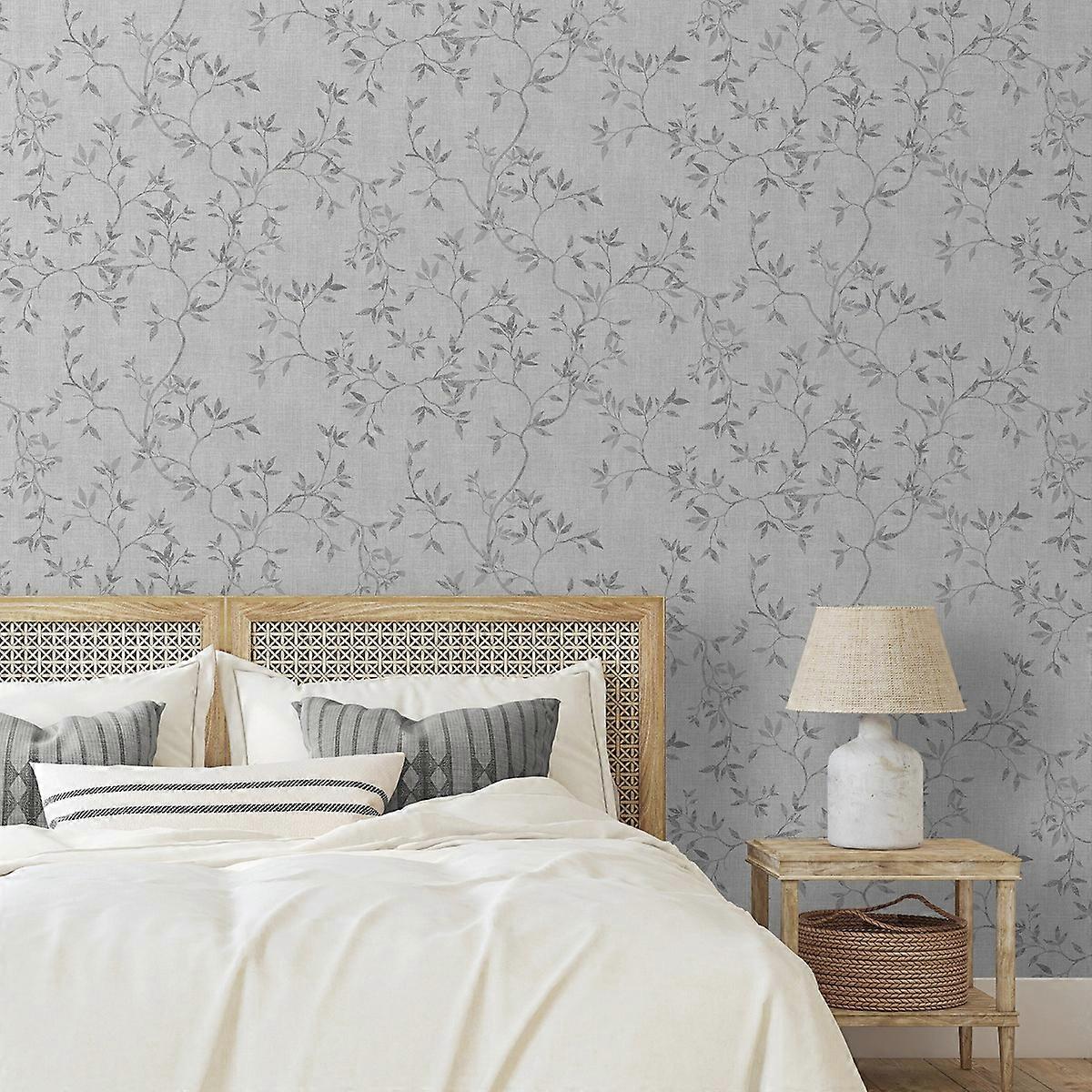 Darcy James Collection Japandi Leaf Wallpaper Muriva | Fruugo UK