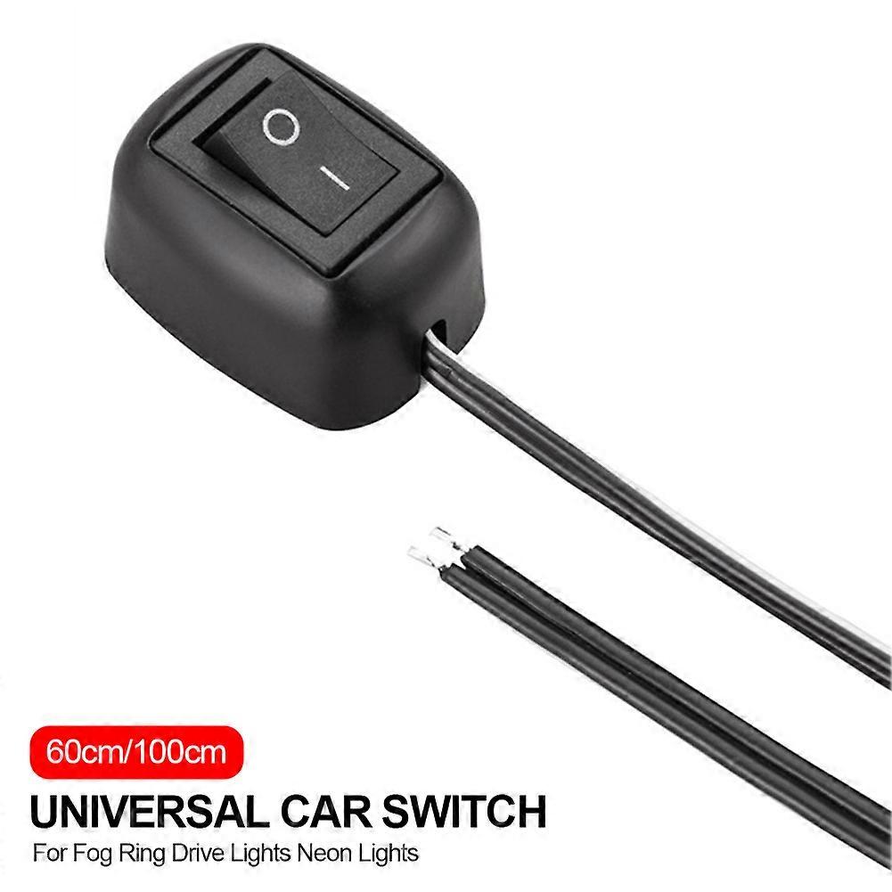 Universal Car Switch Paste Type Toggle Switch with Cable 60cm/100cm DC ...