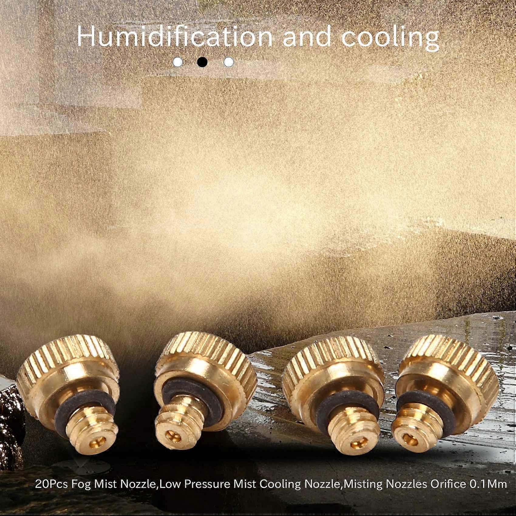 20Pcs Fog Mist Nozzle,Low Pressure Mist Cooling Nozzle,Misting Nozzles ...