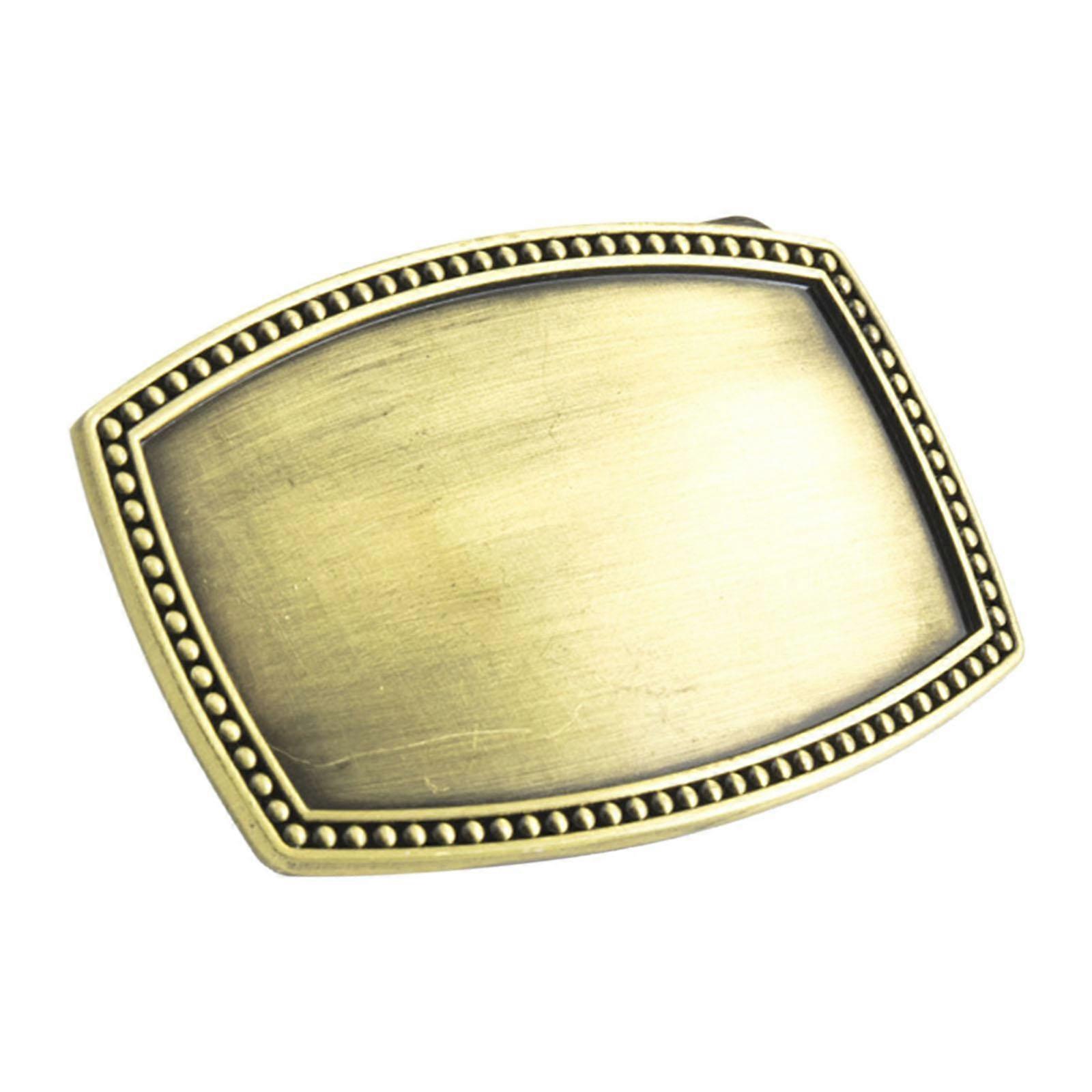 Vintage Classic Rectangle Blank DIY Metal Belt Buckle Mens Western DIY ...