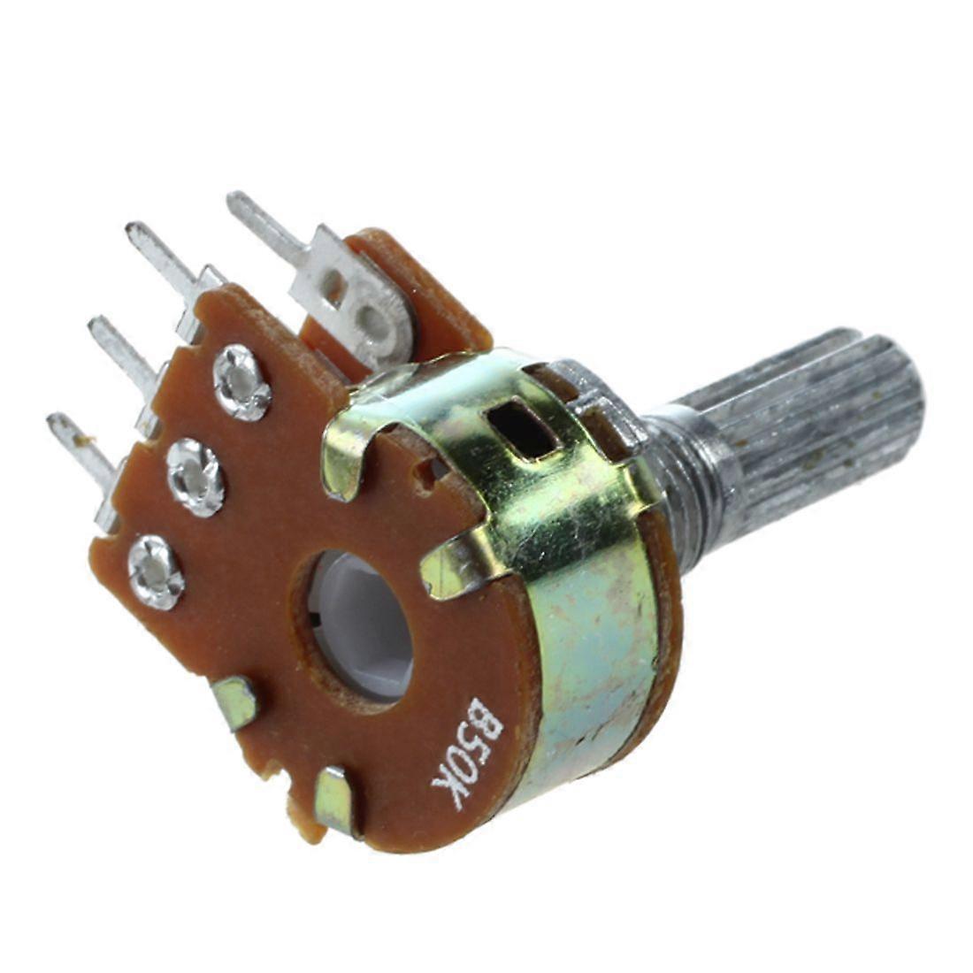 5 Pcs B50K 50K ohm 6 Pins Split Shaft Rotary Linear Dual Taper ...
