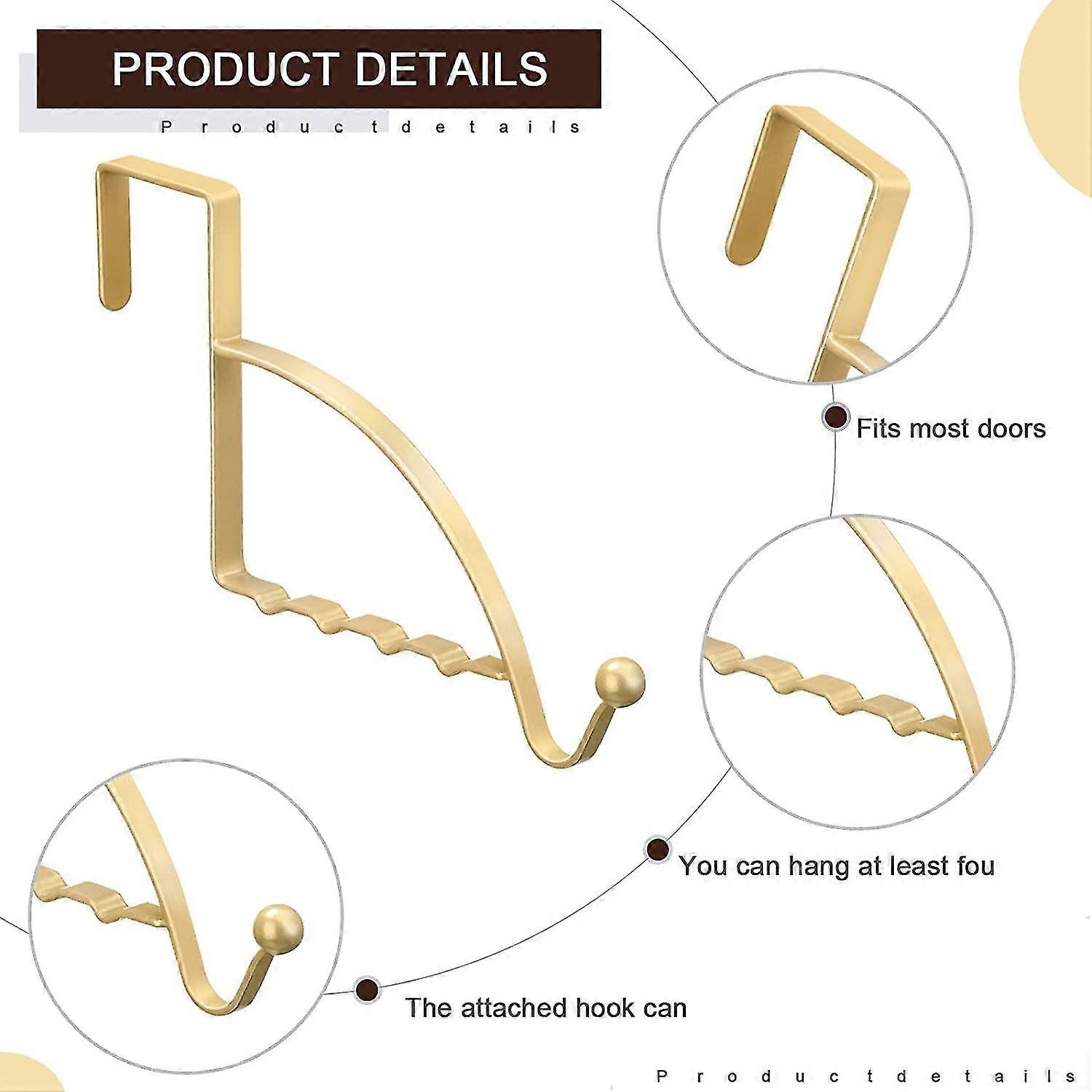 2 Pieces Over Door Hooks Over Door Hanger Sturdy Valet Hooks Door ...