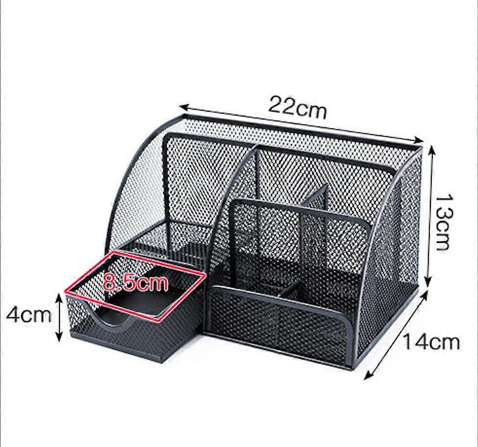 MUJIXI Multifunctional Desktop Storage, Simple Mesh Desk Organizer with ...