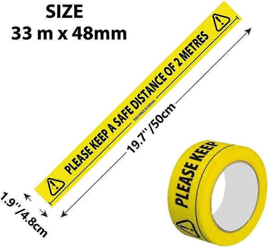2 Rolls Social Distancing Tape Keep Your Distance Signage Caution Tape ...