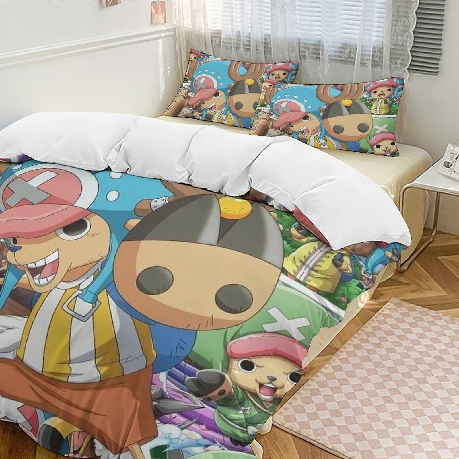 Bh216 Tony Tony Chopper Bed Duvet Cover Funny Anime Cartoon Bedding ...
