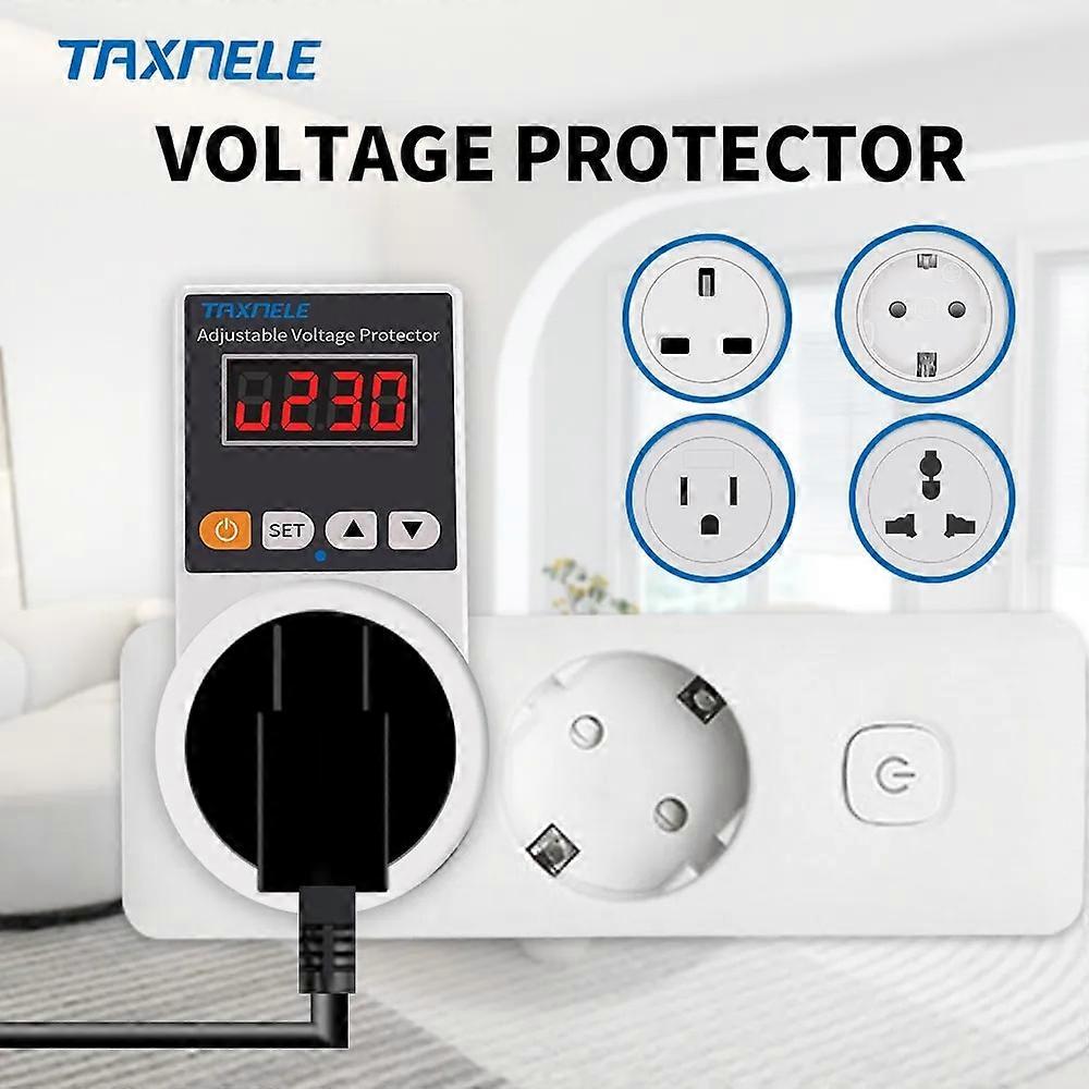 Automatic Voltage Protector Socket AC 220V Adjustable 16A Power Surge ...