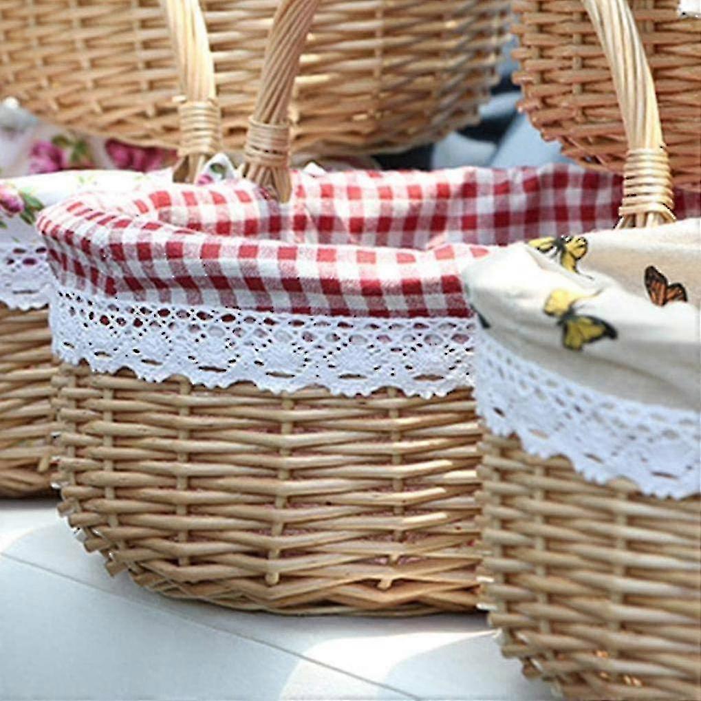 Wicker Basket Gift Baskets Empty Oval Willow Woven Picnic Basket With ...