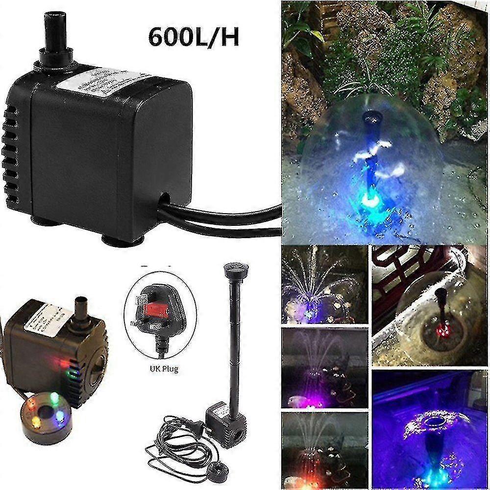 4 Led Electric Water Feature Pump Small Fountain Pump Outdoor Garden ...