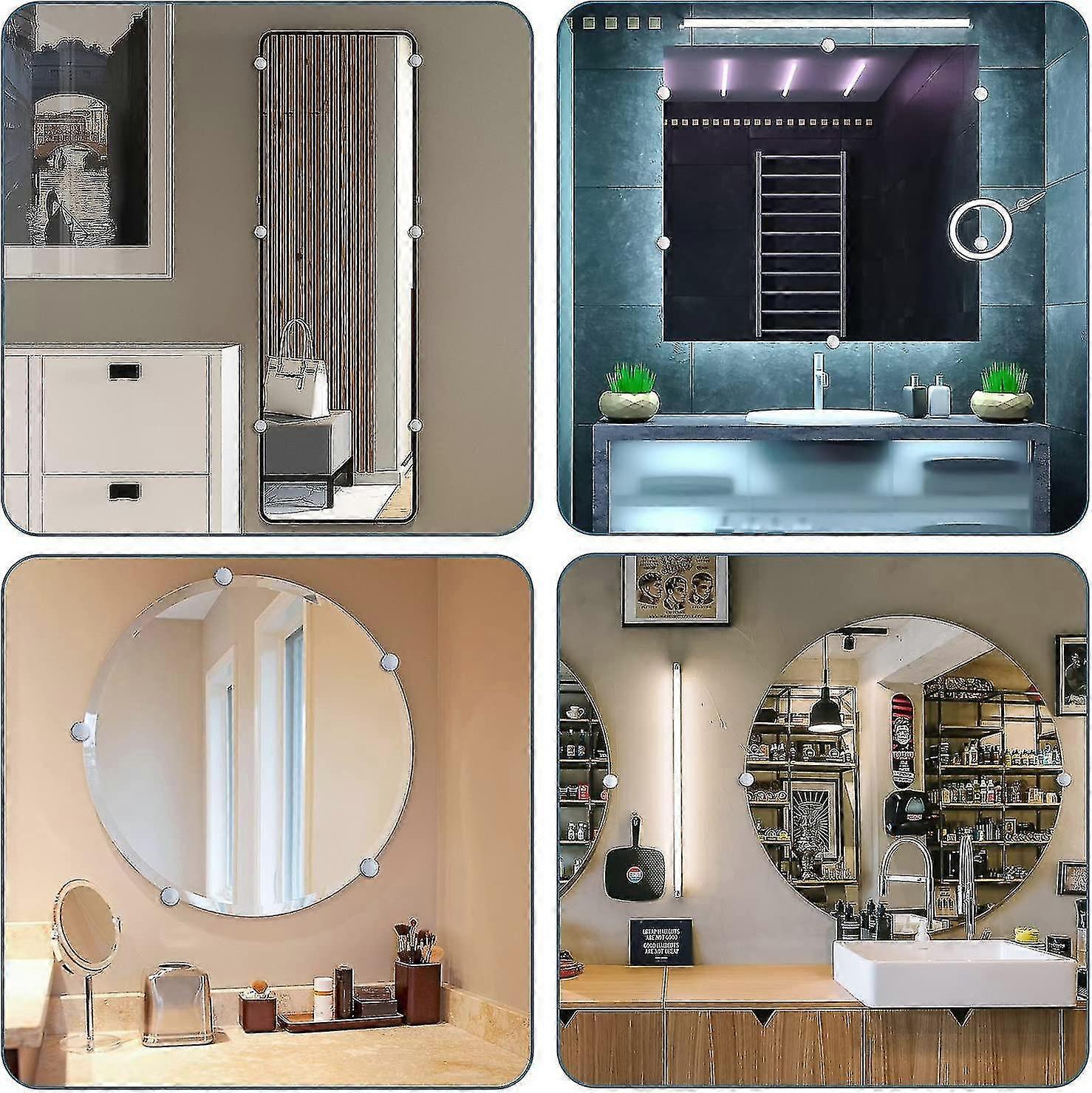 Mirror Wall Mount Bracket,round Mirror Glass Clamp Mirror Holder,for 3 ...