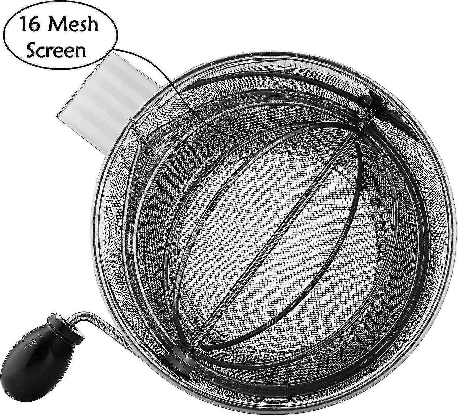 Flour Sifter 8 Cup Stainless Steel Rotary Hand Crank, Baking Sugar ...