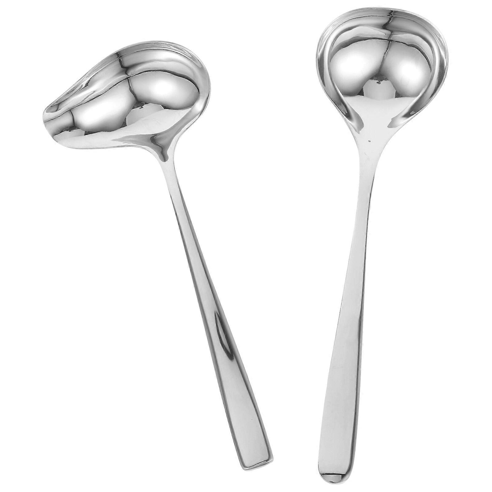 1 Set Stainless Steel Soup Ladle Long Handle Sauce Ladle Gravy Ladle ...