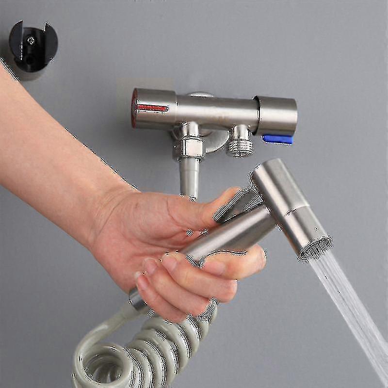 Stainless Steel Toilet Bidet Tap Jet Set Handheld Shower Sprayer Home ...