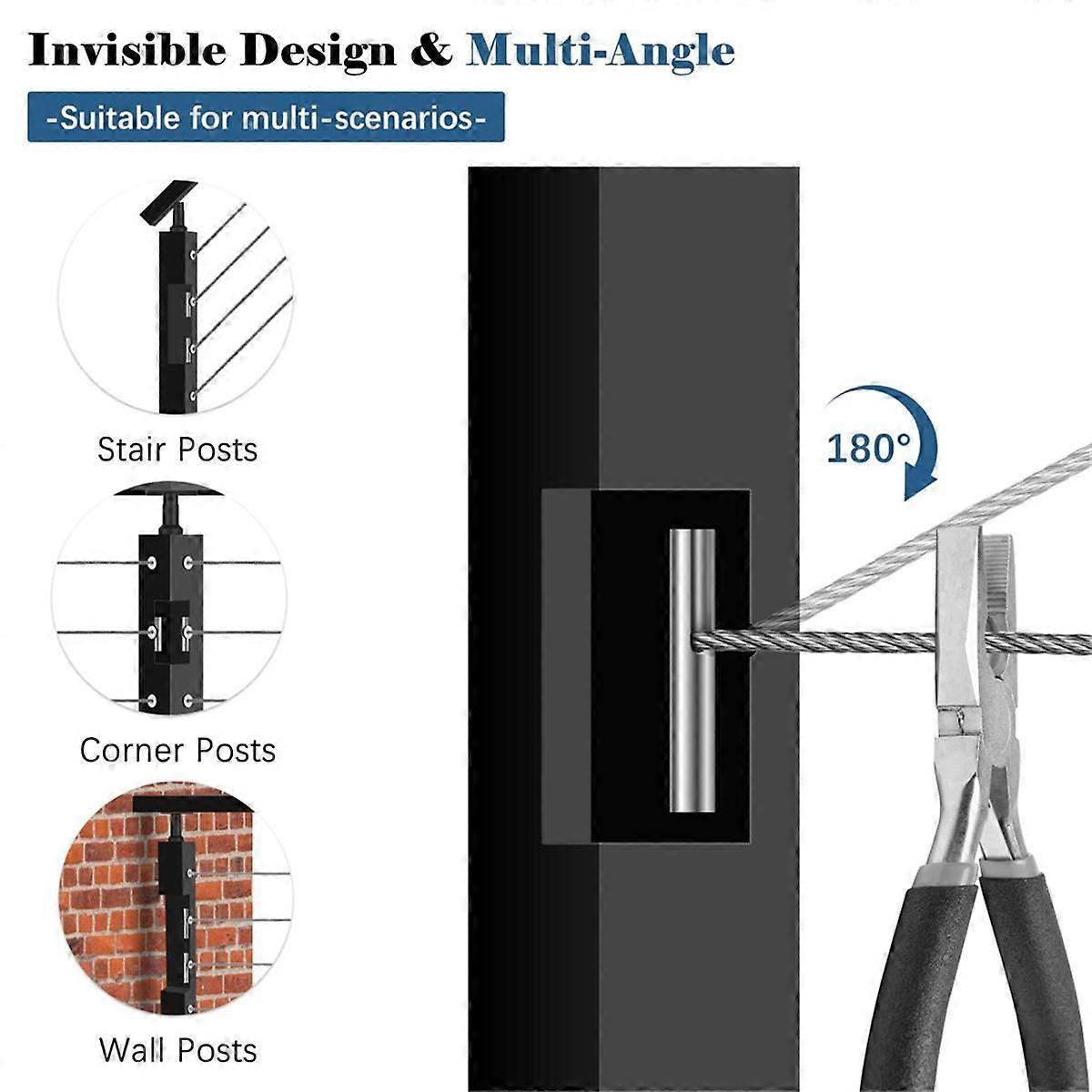 1/8 Inch Cable Railing Terminal Toggle Anchor Angle, Stainless Steel ...