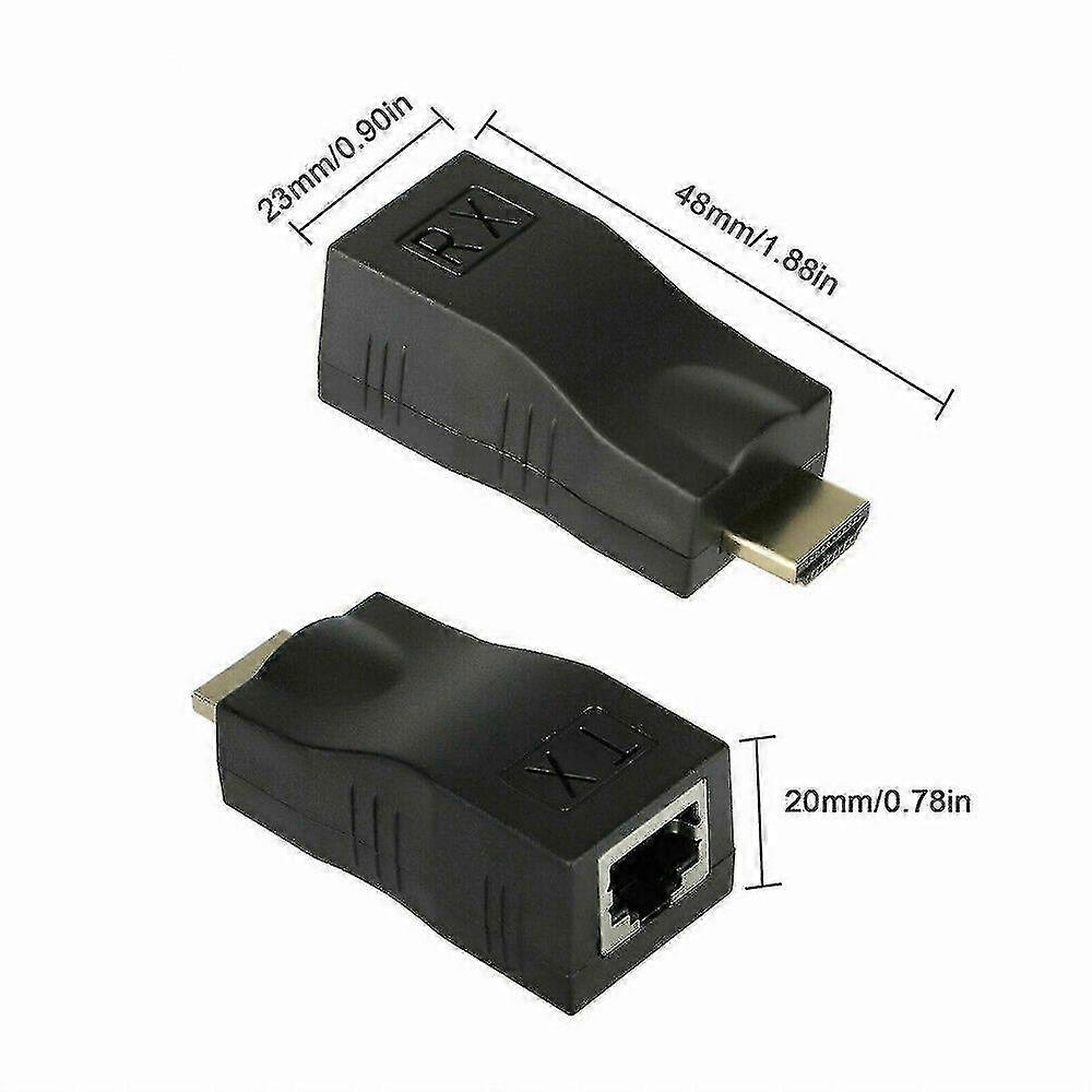 Hdmi Extender Hdmi To Rj45 Over Cat 5e/6 Network Lan Ethernet Adapter ...