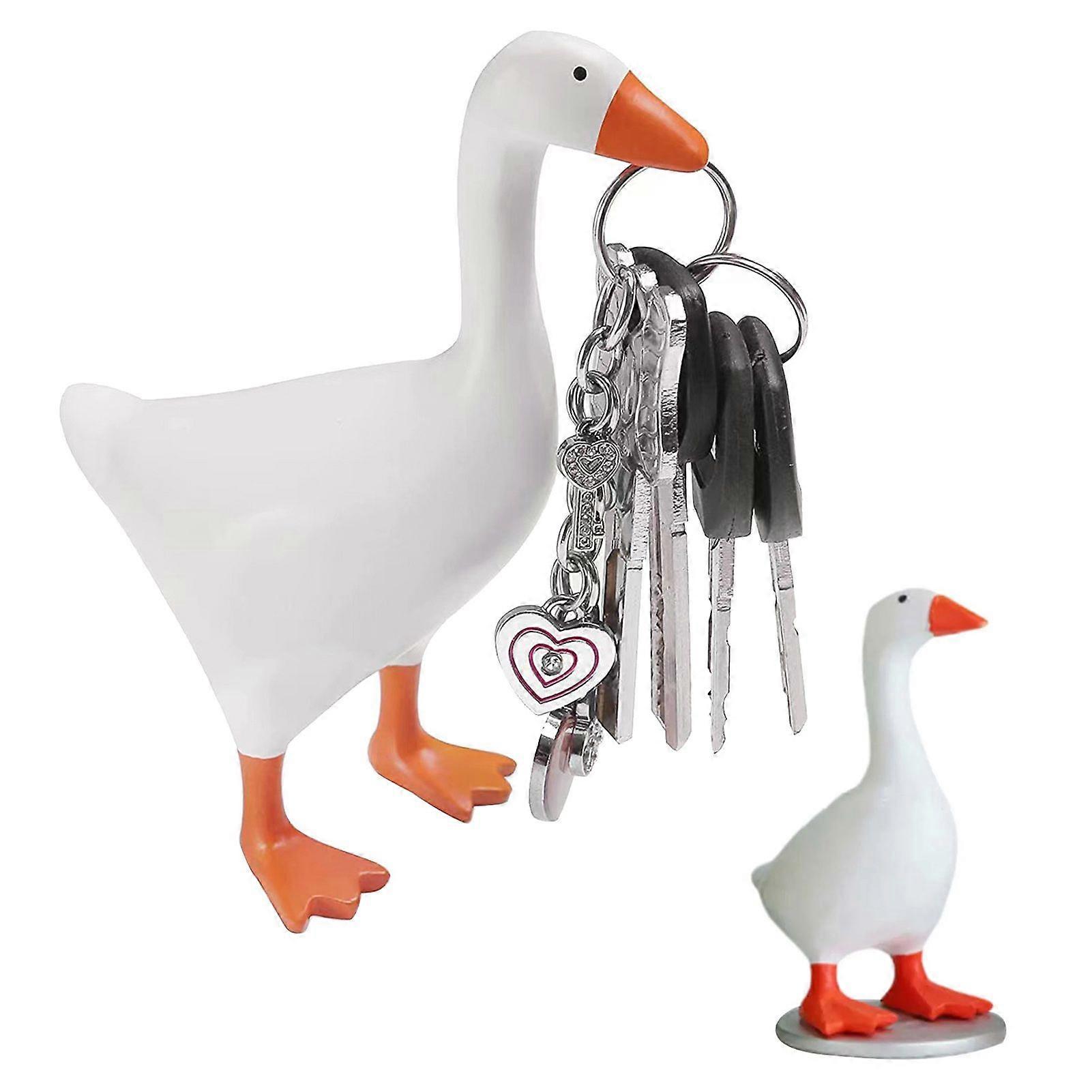 Magnetic Goose Key Holder Resin Desk Goose Figurines Aesthetic Animal ...