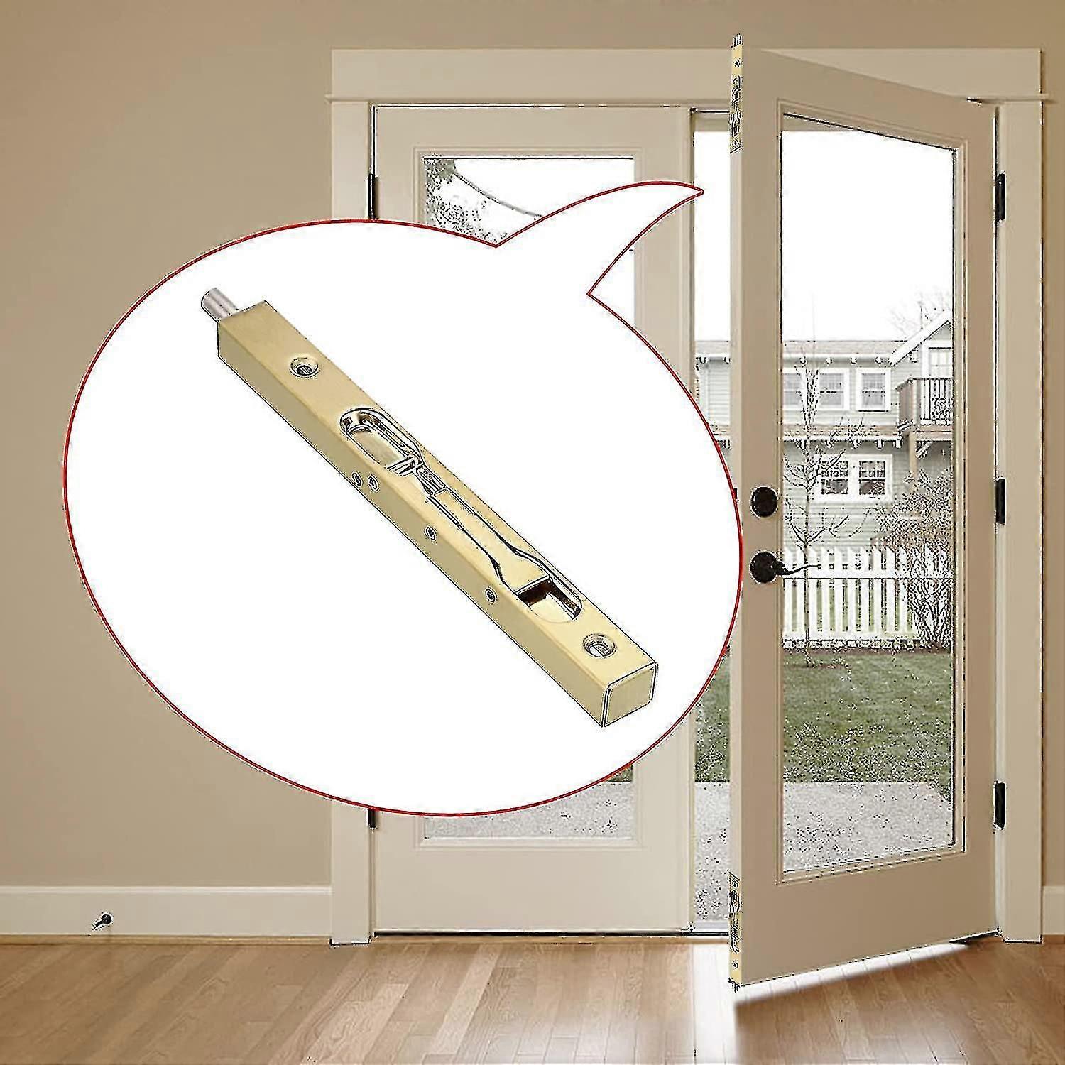 2pcs 8 Inch Door Bolts - Stainless Steel Concealed Security French Door ...