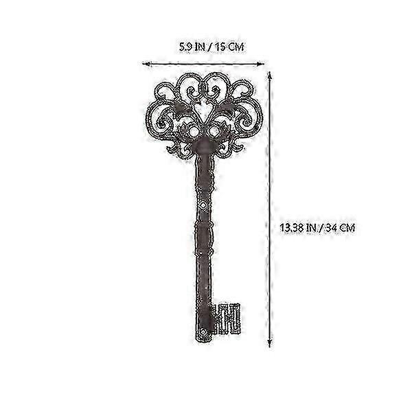 Pirate Accessories Metal Wall Castle Key Big Skeleton Key Iron Skeleton Key Old Skeleton Keys ...
