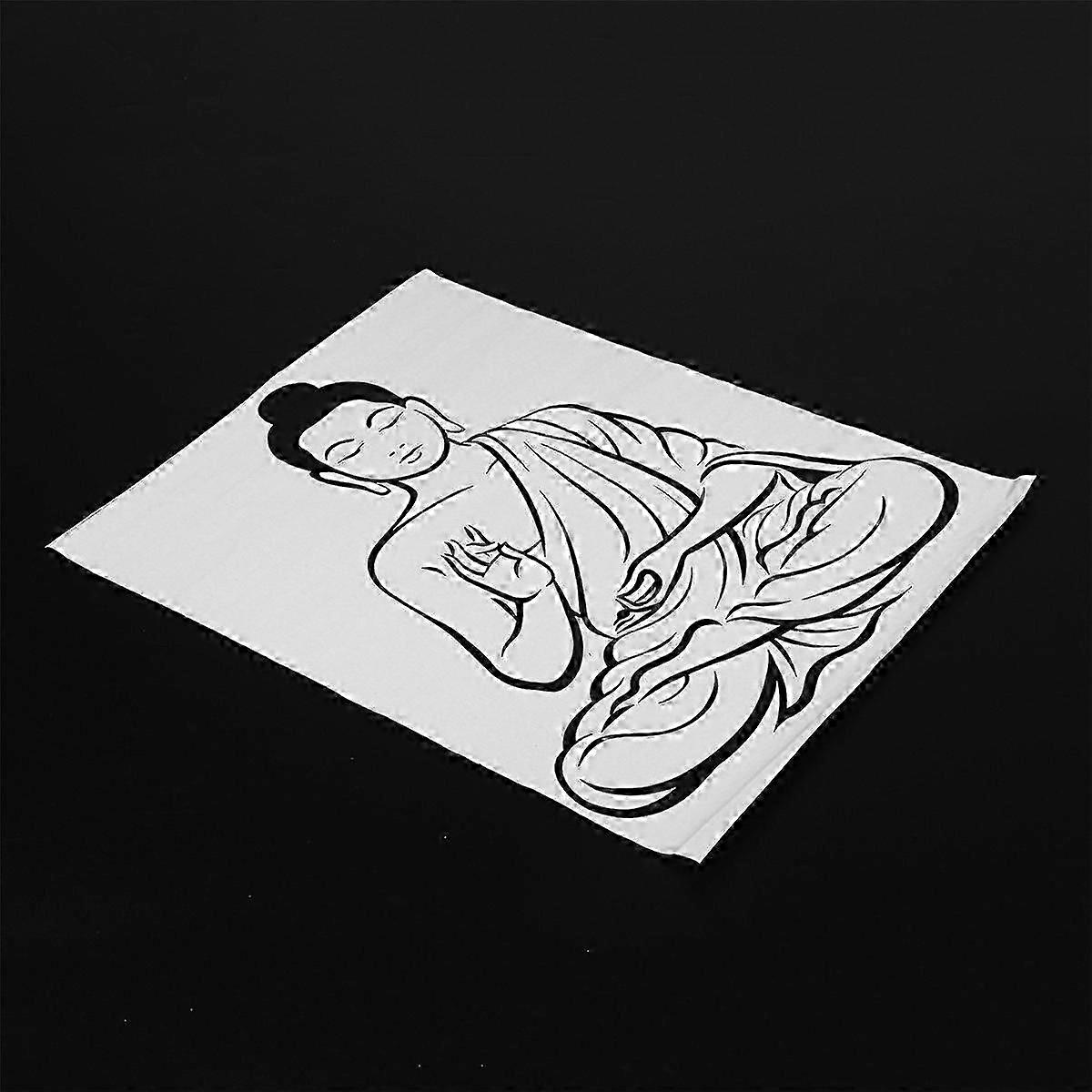 Diy Black Wall Sticker Meditating Buddha Decal Removable Art Mural Home ...