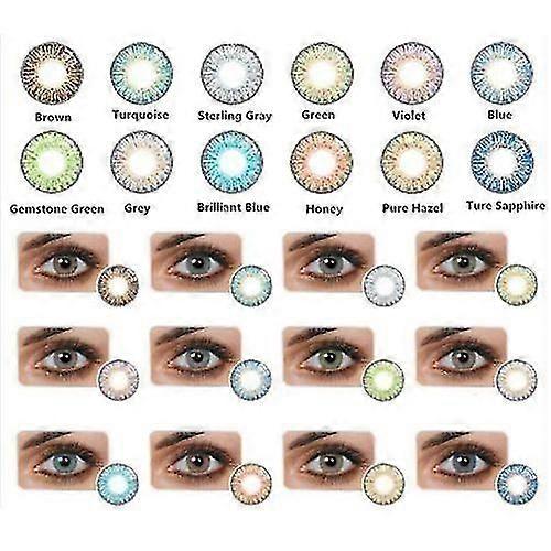 1 pair eye color lenses cosmetic contact-lenses colored contacts ...