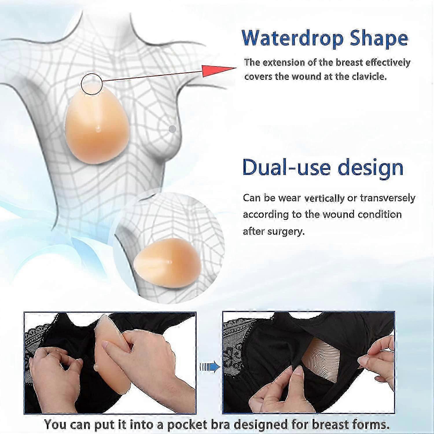 silicone breast forms mastectomy prosthesis crossdress transvestite bra ...