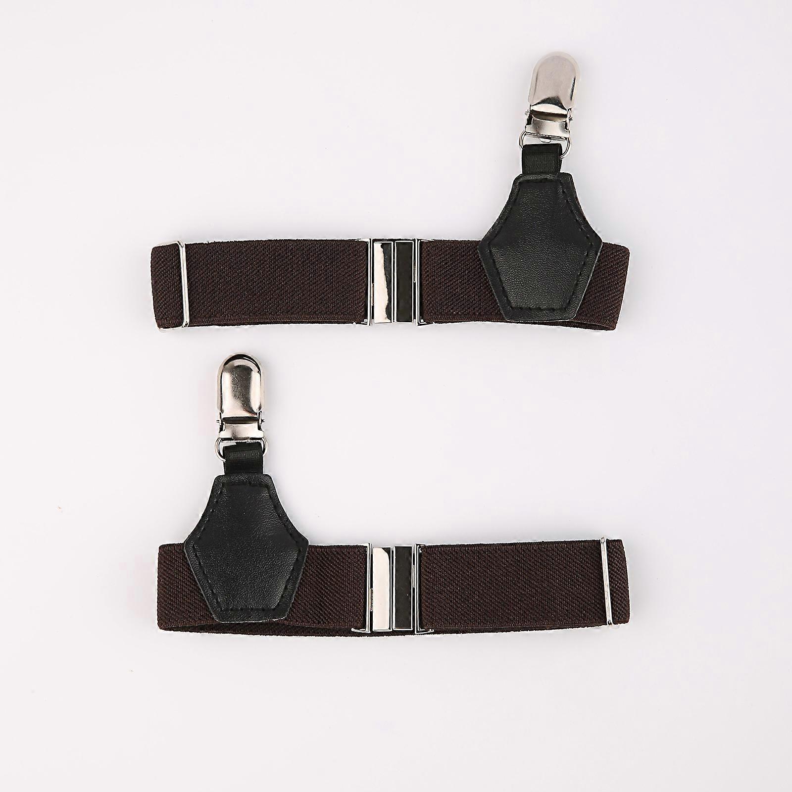2Pcs Elastic Men's Socks Holder Sock Suspenders with Metal Clips for ...
