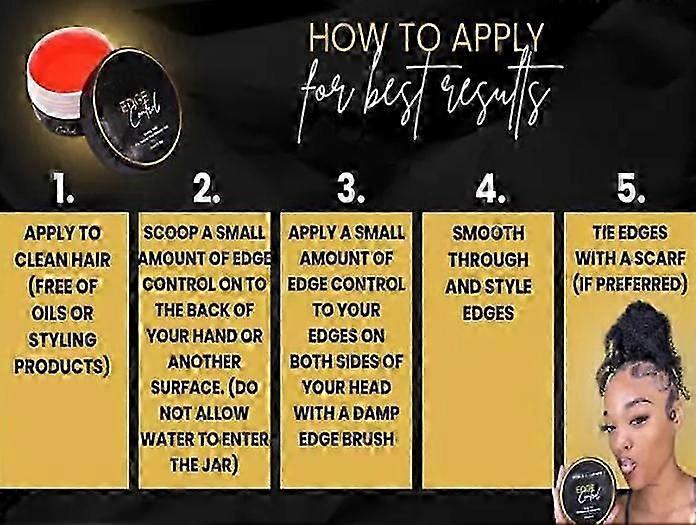 Strong Hold Edge Control Gel with Castor Oil, Non-Greasy, Non-Flaking ...