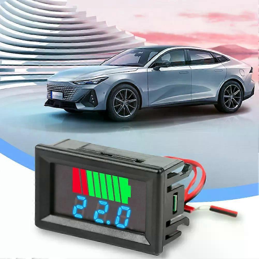 12V 24V 36V 48V 60V 72V Car Battery Charge Level Indicator Lithium Battery Capacity Meter with ...