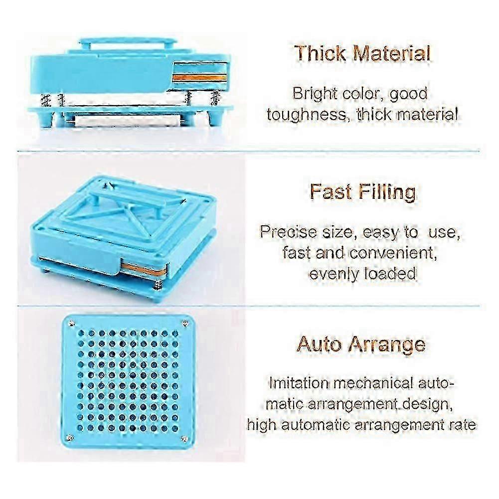 Manual Capsule Filling Machine with 100 Holes, ABS Capsule Filler Tray ...