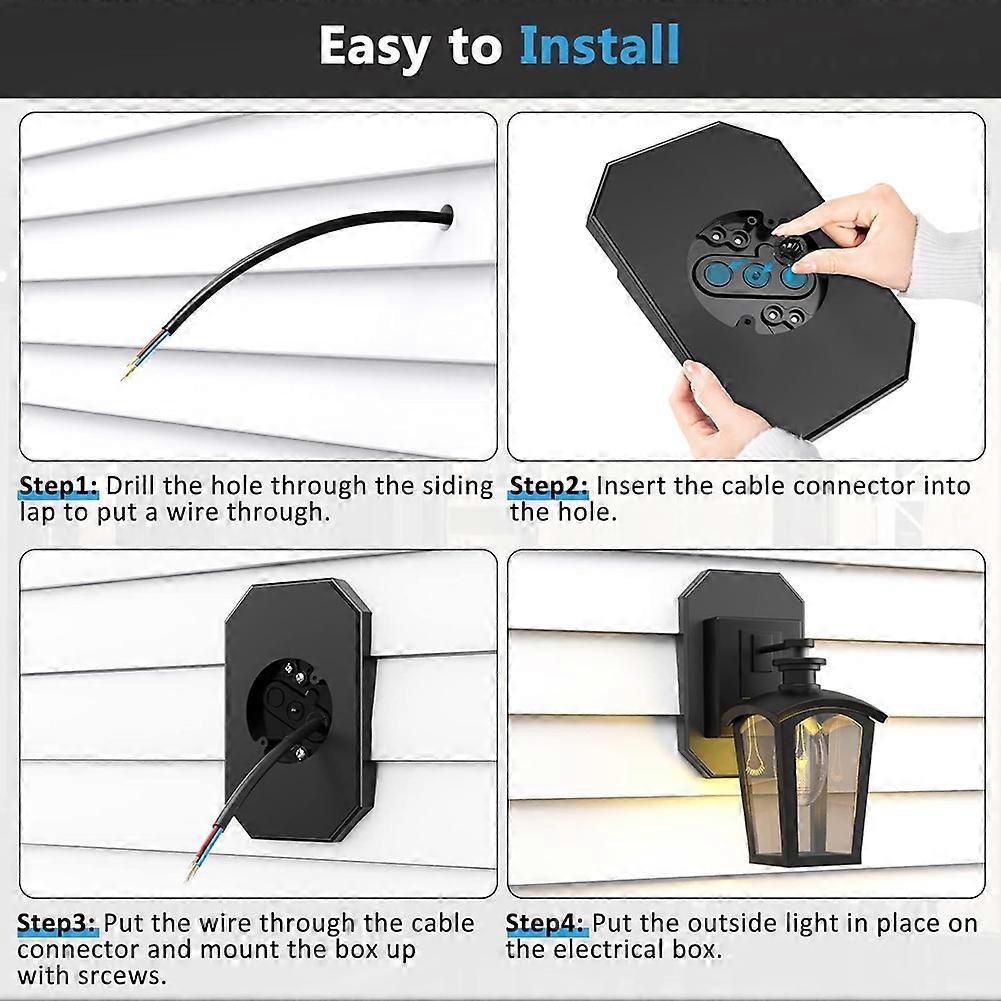 Siding Mounting Kit, 8141DBL Outdoor Light Mounting Block, Siding ...