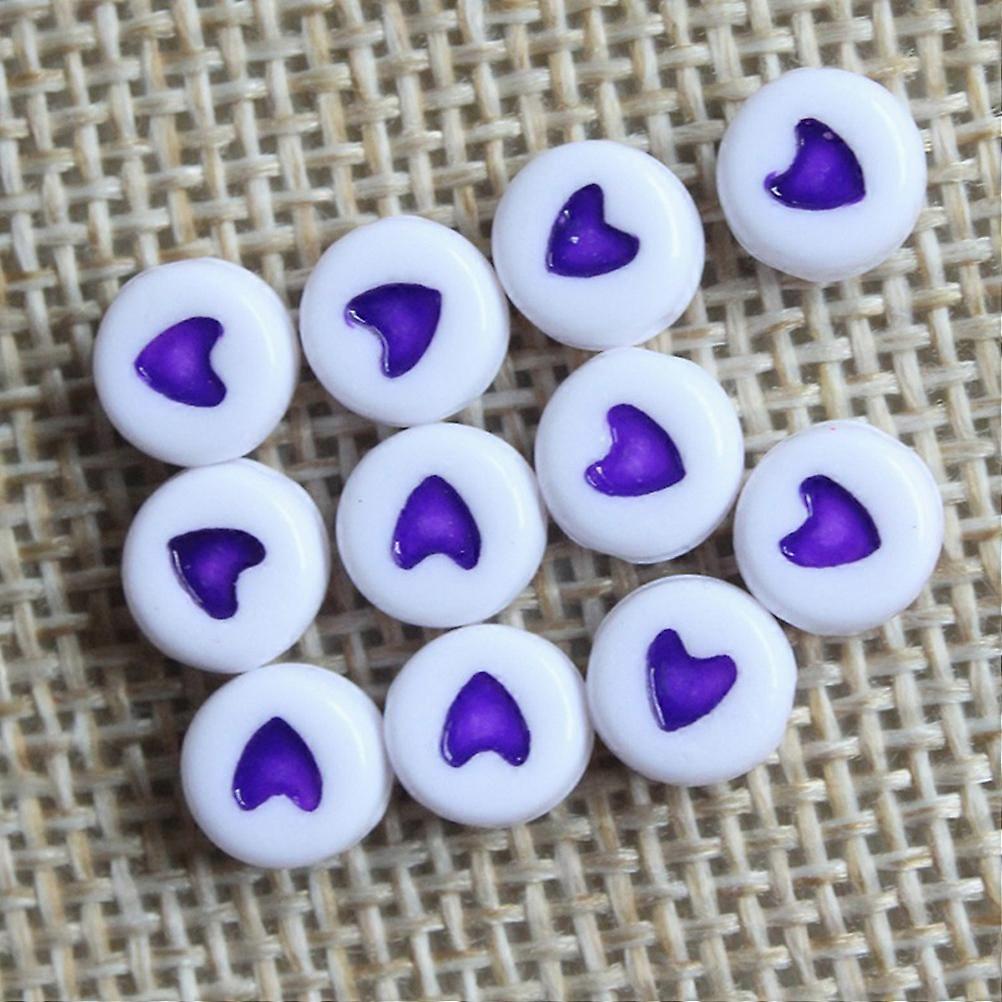 Assorterede farver hjerteformede perler akrylperlesæt til børn, der ...
